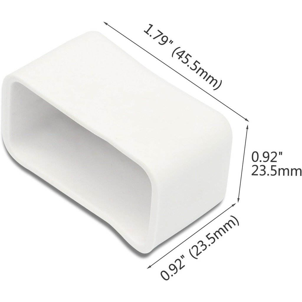 50 Pack 1-5/8"x7/8" Strut Channel Caps, White Plastic Square End Cap ...