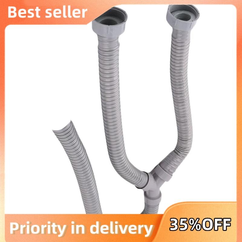 3.5Ft Washing Machine Pvc Y Shaped Drain Discharge Hose Washer Pipe ...