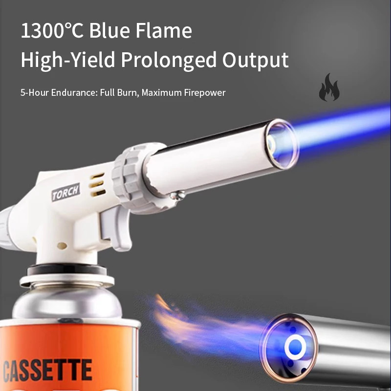 Gas Torch Burner Flame Gun Butane High Temperature Portable Welding Gas ...