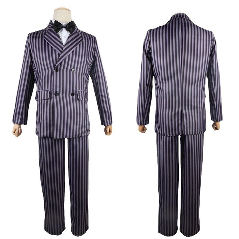 Adams Family Cosplay Striped Suit - Inspired by Wednesday Addams' Dad ...
