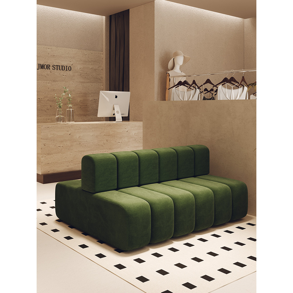 Double-sided sitting, back-to-back, straight-row sofa, card seat ...