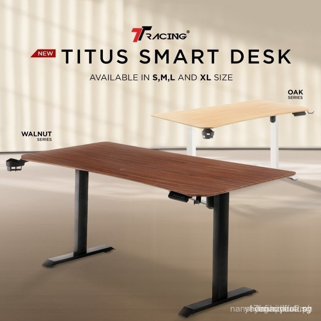 [In stock]TTRacing Titus Smart Desk Walnut Oak Ergonomic Standing ...