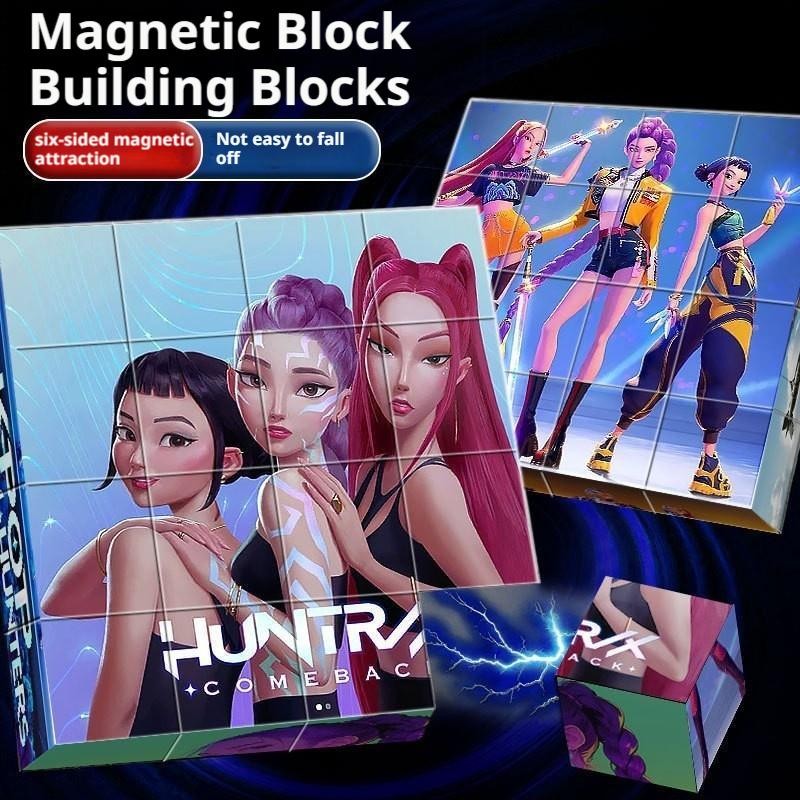 Kpop Demon Hunters Witch Hunt Team Magnetic Building Creative All 8cm ...