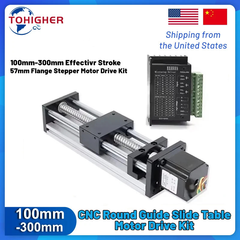 Motor Nema23 Motor Linear Rail Table Kit Motorized Ball Screw Module ...