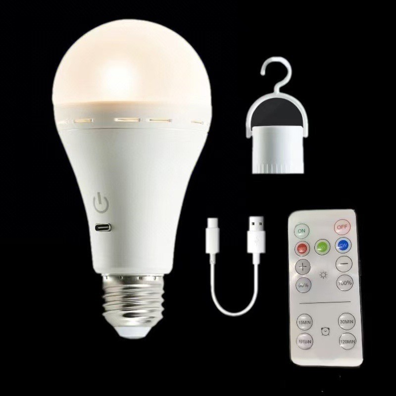 Wall Lamp Table Lamp Light Source Bulb Rechargeable Tri-Color Bulb ...