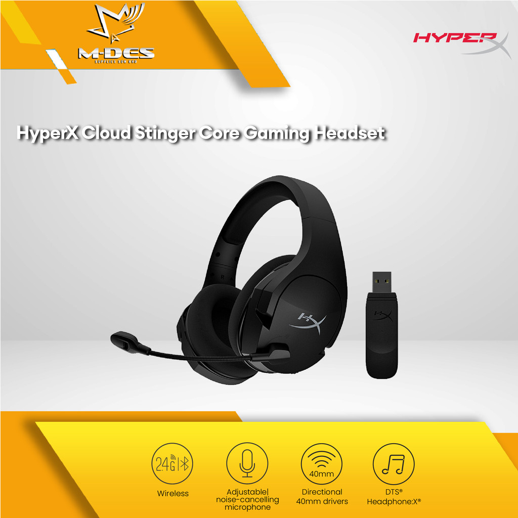 HyperX Cloud Stinger Core Wireless Gaming Headset + DTS (Black) 4P4F0AA ...