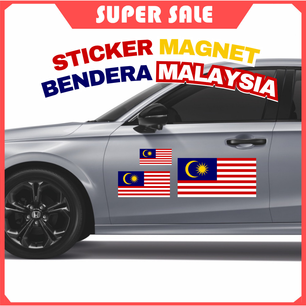 Car Magnet Flag Bendera Merdeka Car Accessories Car Sticker Bendera ...