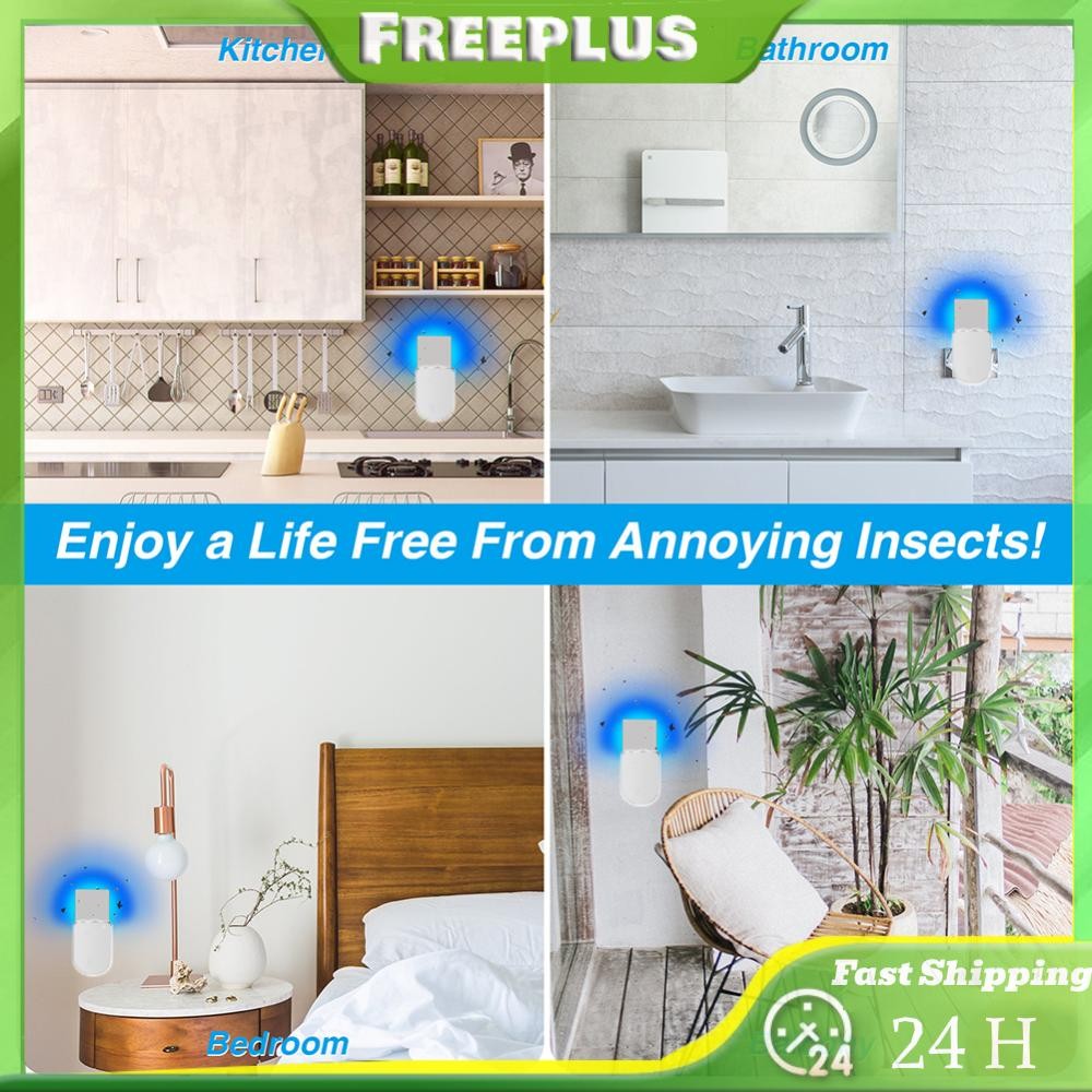 Fruit Fly Traps for Bugs Gnats Moths with Light +5 Glue Cards Plug-in ...