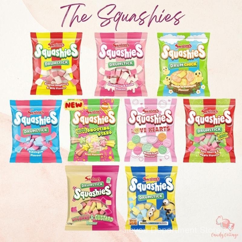Candy Cottage x Swizzles Squashies, Raspberry Squashies, Cherry and ...