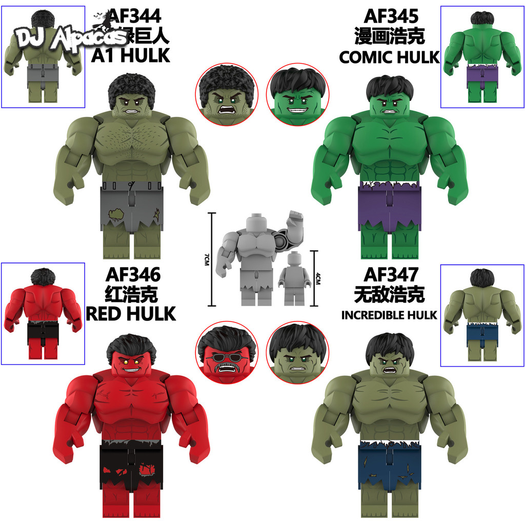 Building Blocks Red Hulk Incredible Hulk Figures Toy | Shopee Singapore