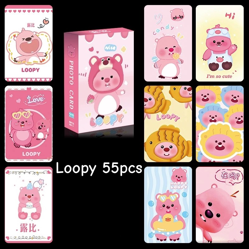 50-55pcs Manga Manhwa Animation Loopy Laser Holographic Lomo Cards ...
