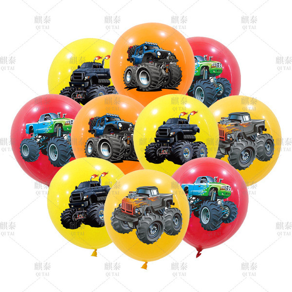 helium balloon gas balloon birthday set Cross-Border Monster Truck ...