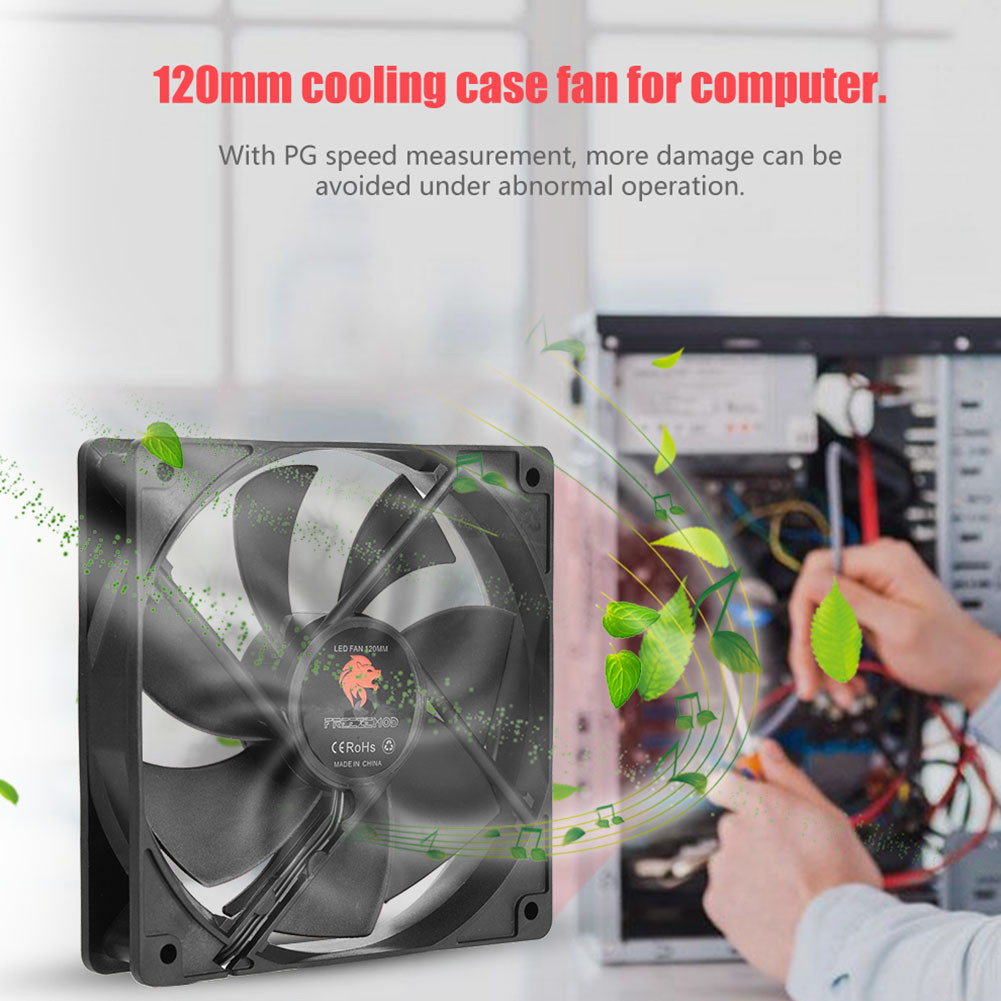 Sakurabc Cooling Fan 120mm Hydro Bearing PG Speed Measurement 1200 RPM ...
