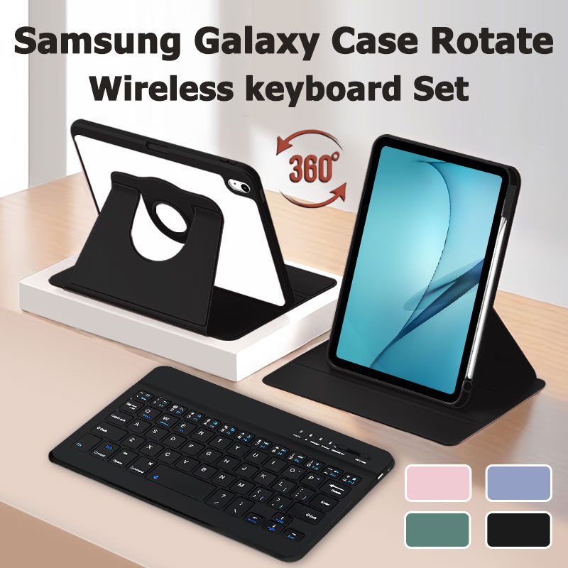 Smart Flip Case Keyboard Wireless For Samsung Galaxy Tab A9/A9+/A8/S7 ...