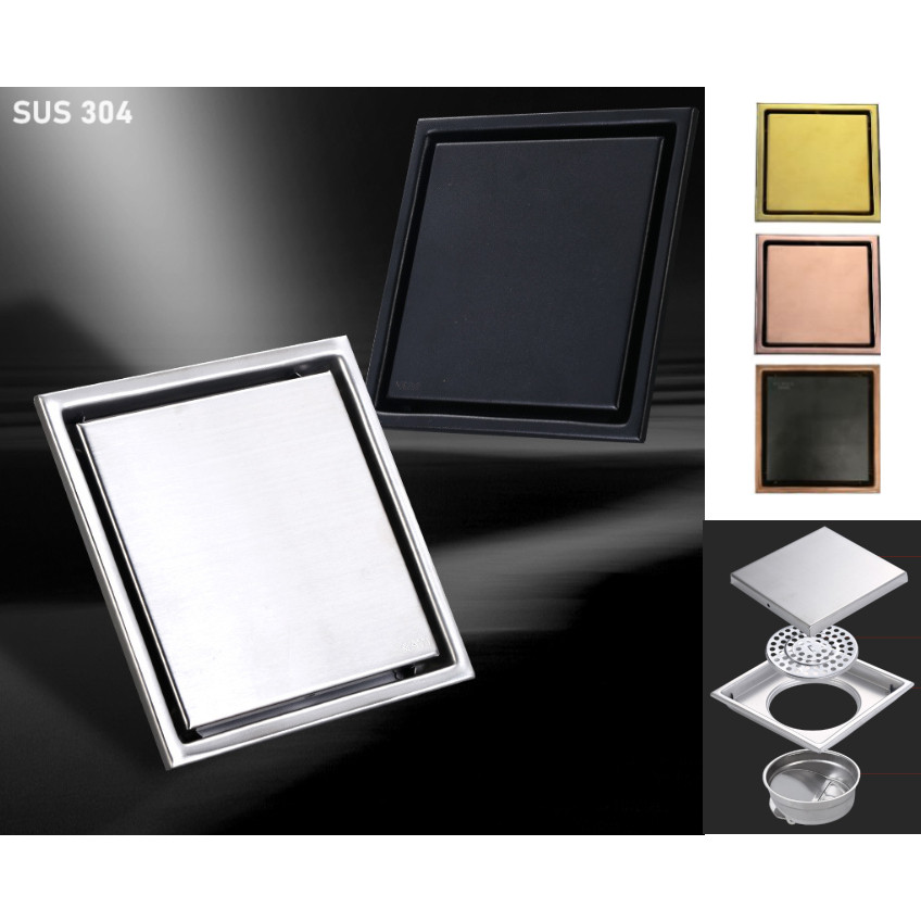 BATHROOM FITTINGS STAINLESS STEEL SUS 304TILES INSERT FLOOR DRAIN FLOOR ...