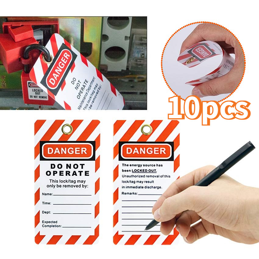 10pcs Tag Out Loto Safety Tag Out Loto Pvc Danger Do Not Operate Lock ...