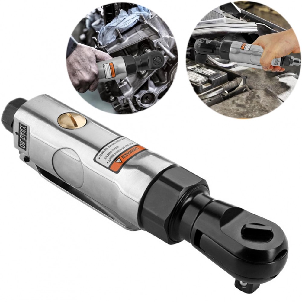 High Torque Pneumatic Ratchet Wrench 38 Inch Right Angle Air Tool with ...