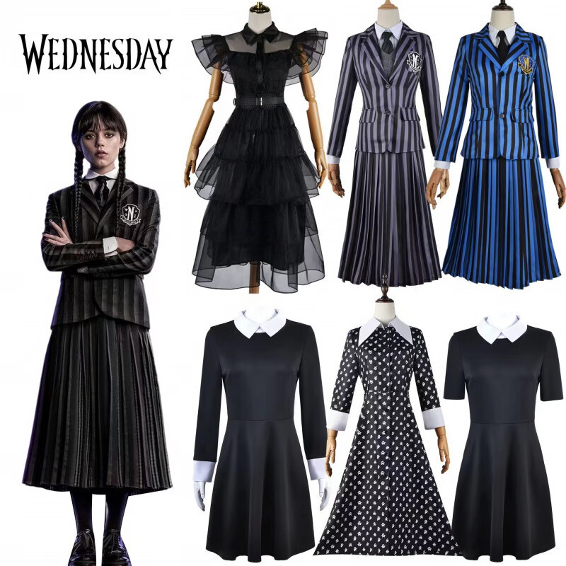 Wednesday Addams School Uniform Dress Set - Nevermore Academy Dress ...
