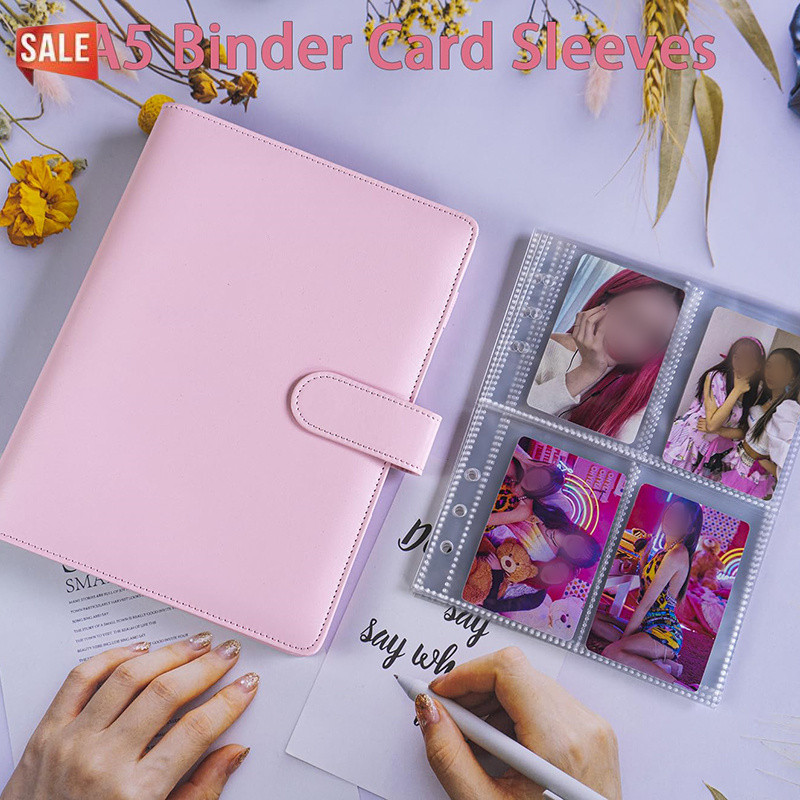 A5 Kpop Photocard Binder With 25 Pack 4-Pocket Card Pages, 6 Ring A5 ...
