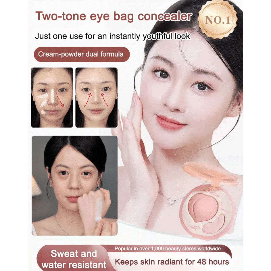 Dual Highlight Palett/Easily Cover Tear Trough And Eye Bags/Matte ...