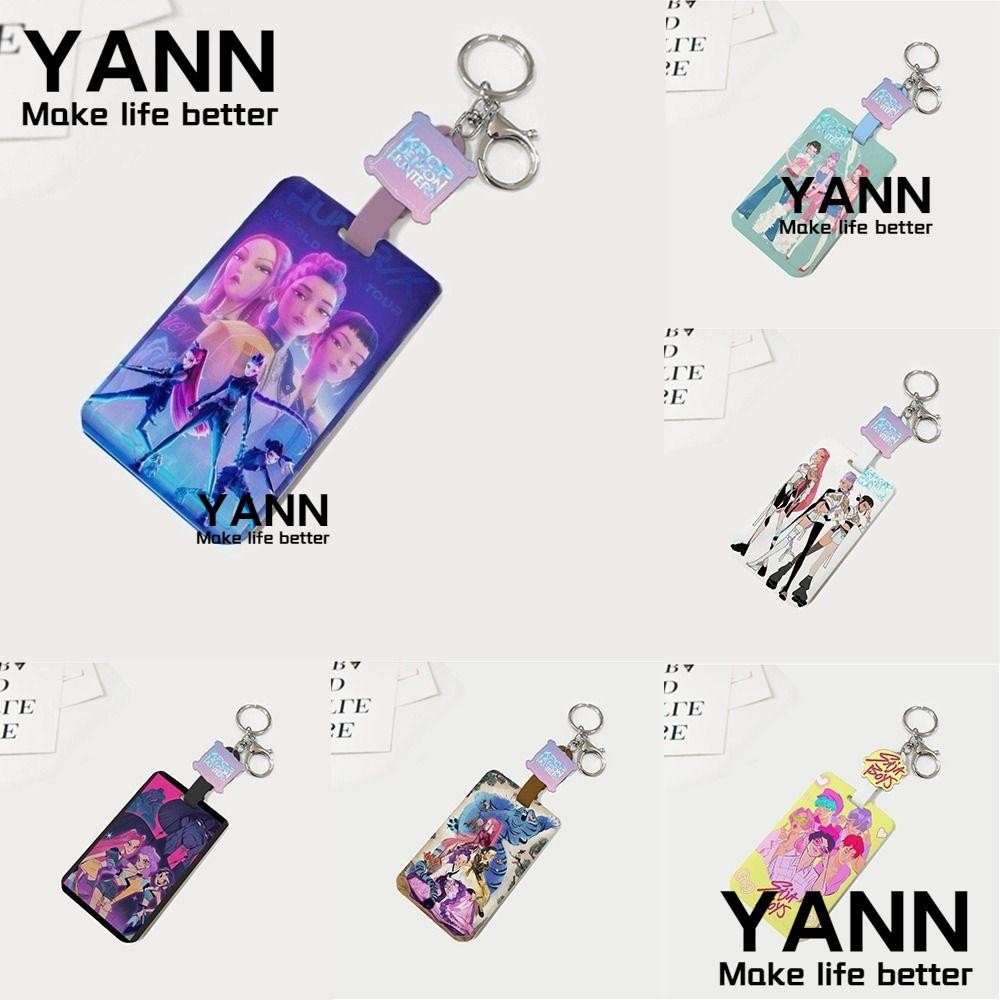 YANN Kpop Demon Hunters Photocard, Huntrix Saja Boys with Lanyard Photocard Holder, Portable ...