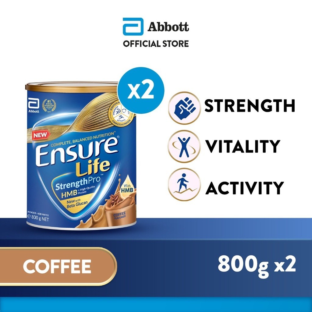 [Bundle of 2] Ensure® Life StrengthProᵀᴹ Coffee 800g | Shopee Singapore