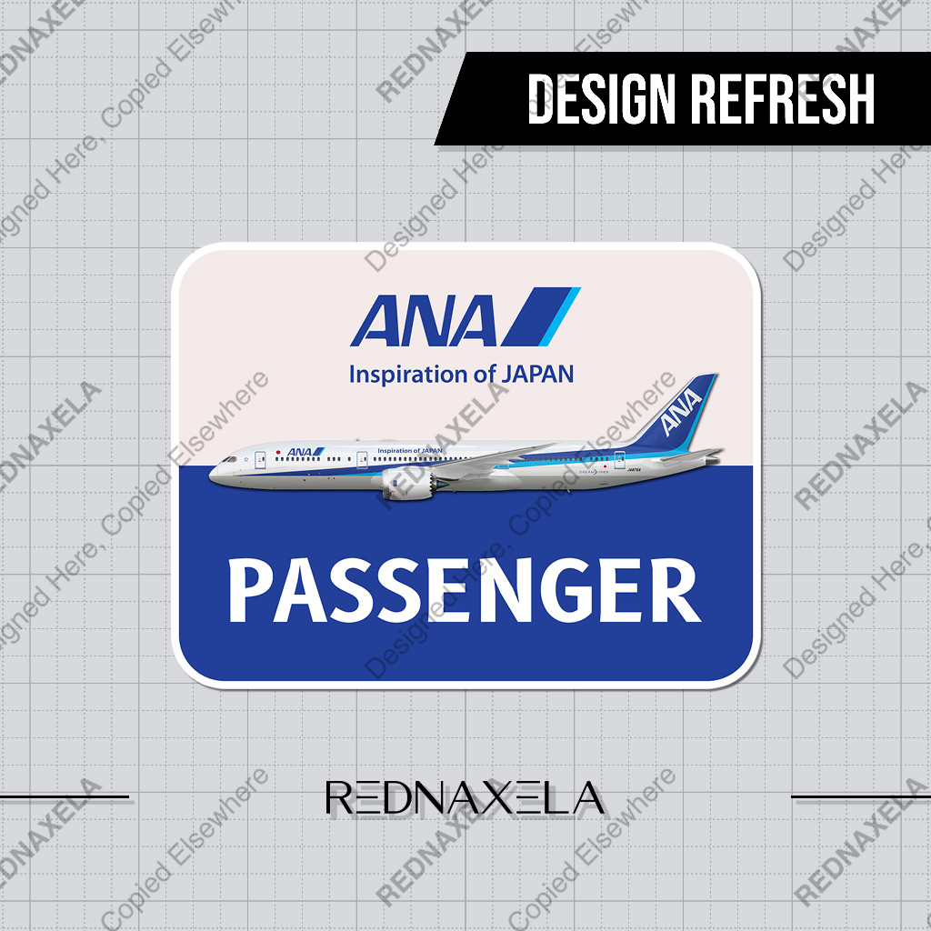 Vinyl Sticker All Nippon Airways ANA Card Model Passanger Sign Sticker ...