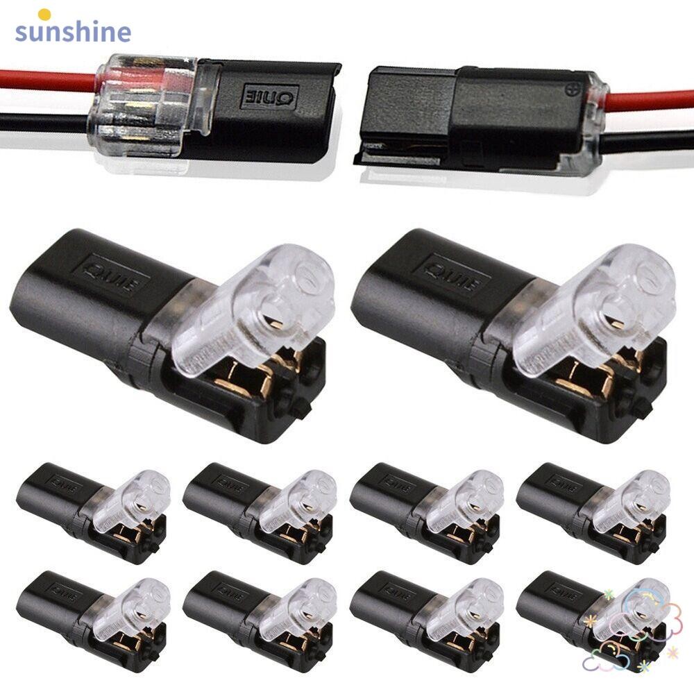SSUNSHINE 10pcs Wire Connector Universal Led Light Double line docking ...