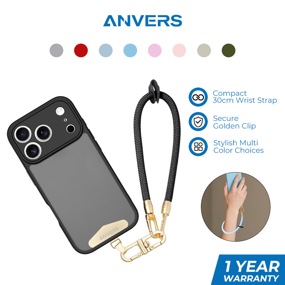 Anvers 30cm Wrist Strap with Golden Clip | Secure & Stylish Phone ...