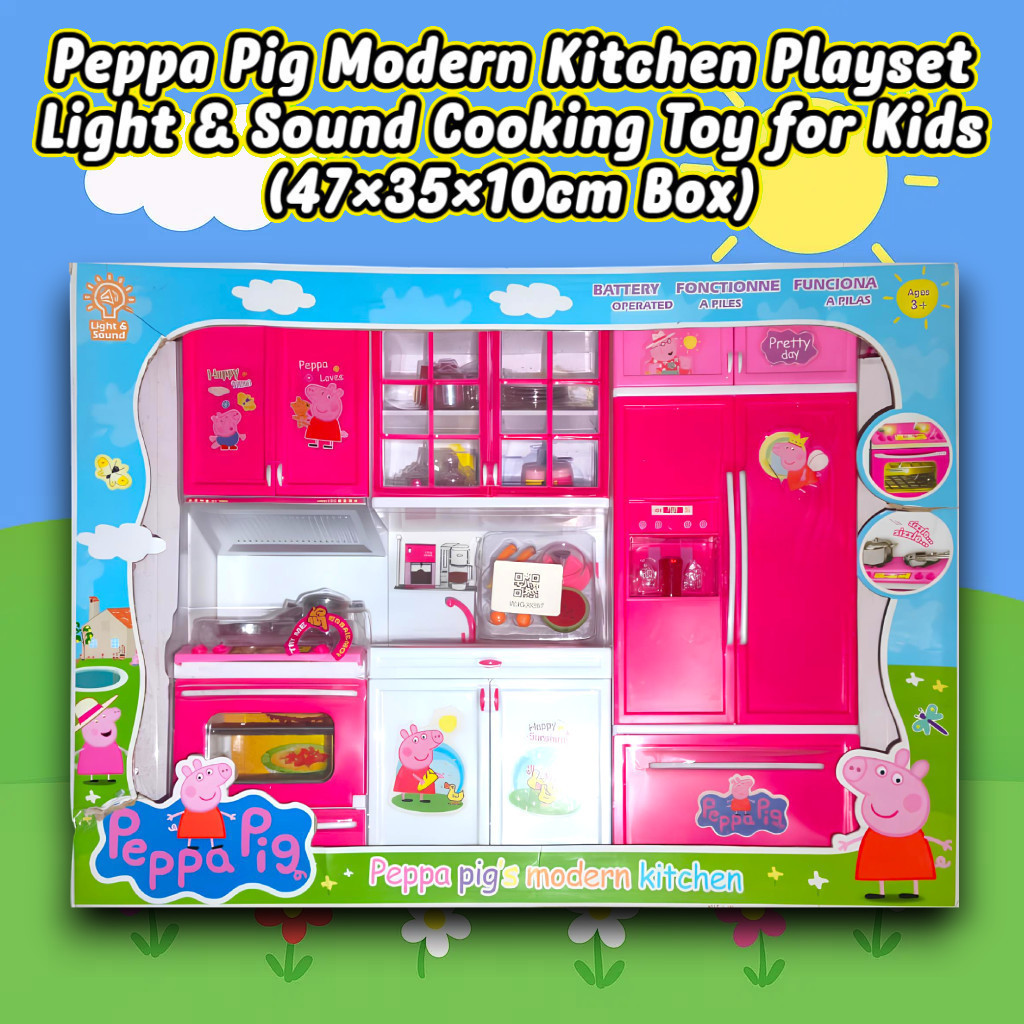 Peppa Pig Modern Kitchen Playset – Light & Sound Cooking Toy for Kids ...