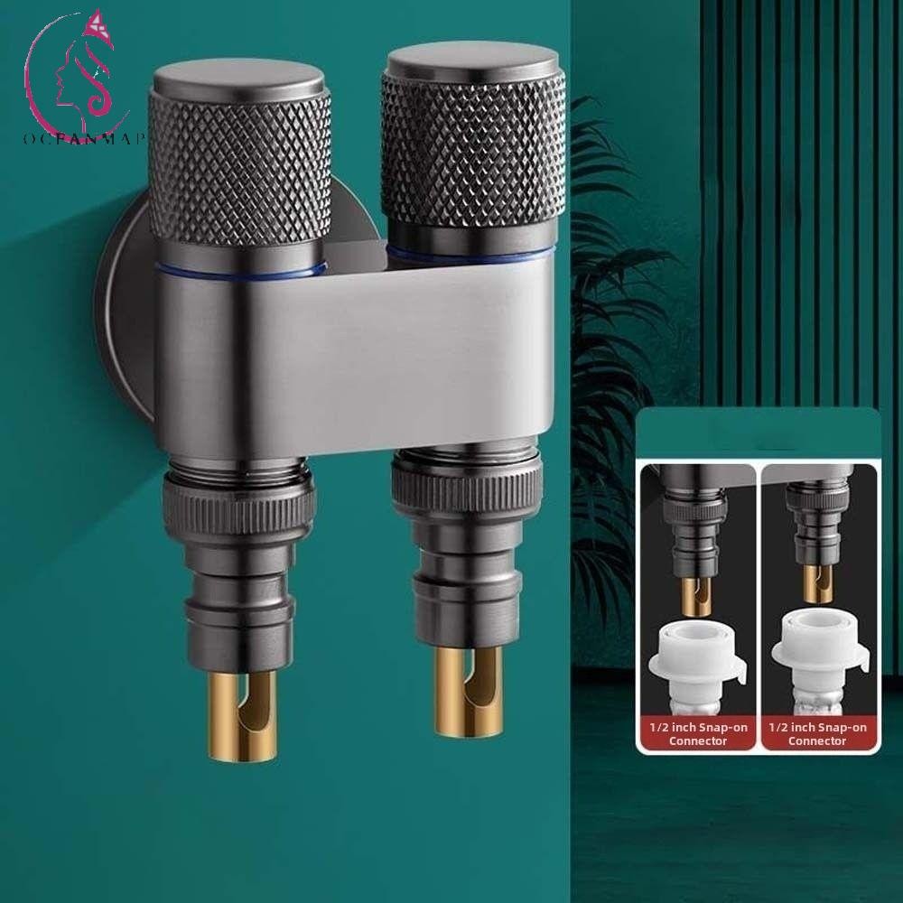 OCEANMAP Shower Shut Off Valve, Universal Interface Faucet Double ...