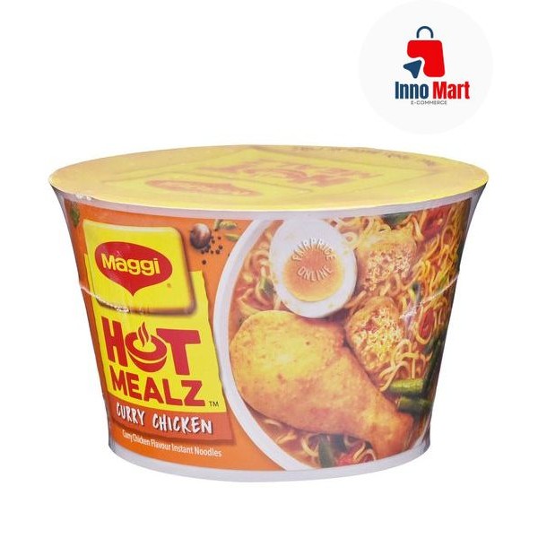 Bundle of 3 Maggi Hot Mealz Instant Bowl Noodles Curry Chicken 99g X 3 ...