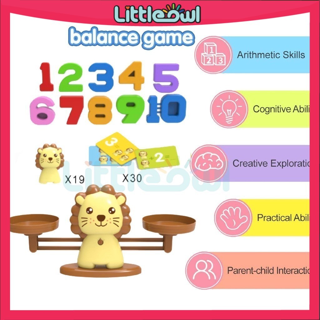 Big Math Balancing Scale Number Balance Mathematics Counting Games Kids ...