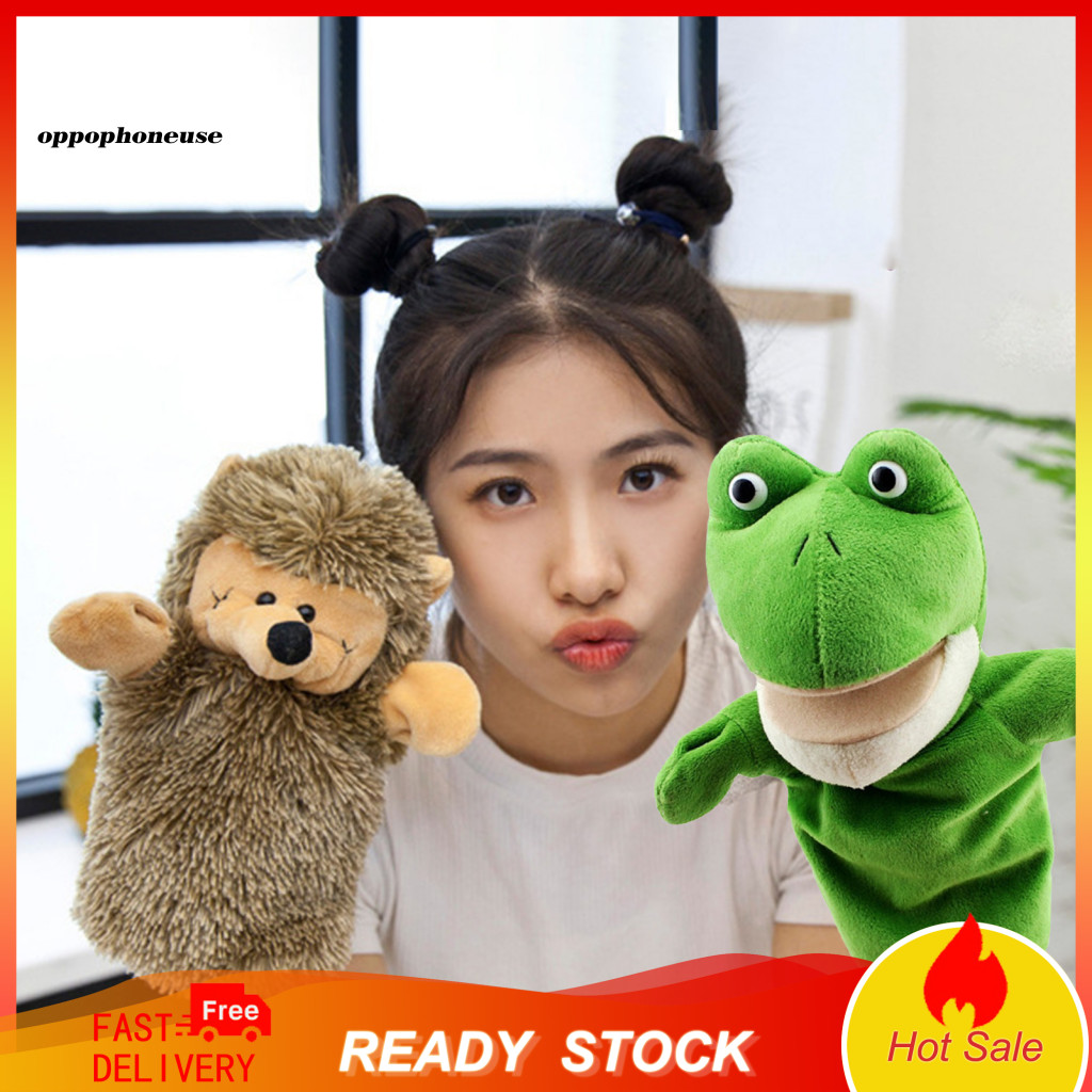 OPPO Animal Hand Puppet Cartoon Frog Hedgehog Wolf Duck Puppy Tiger ...