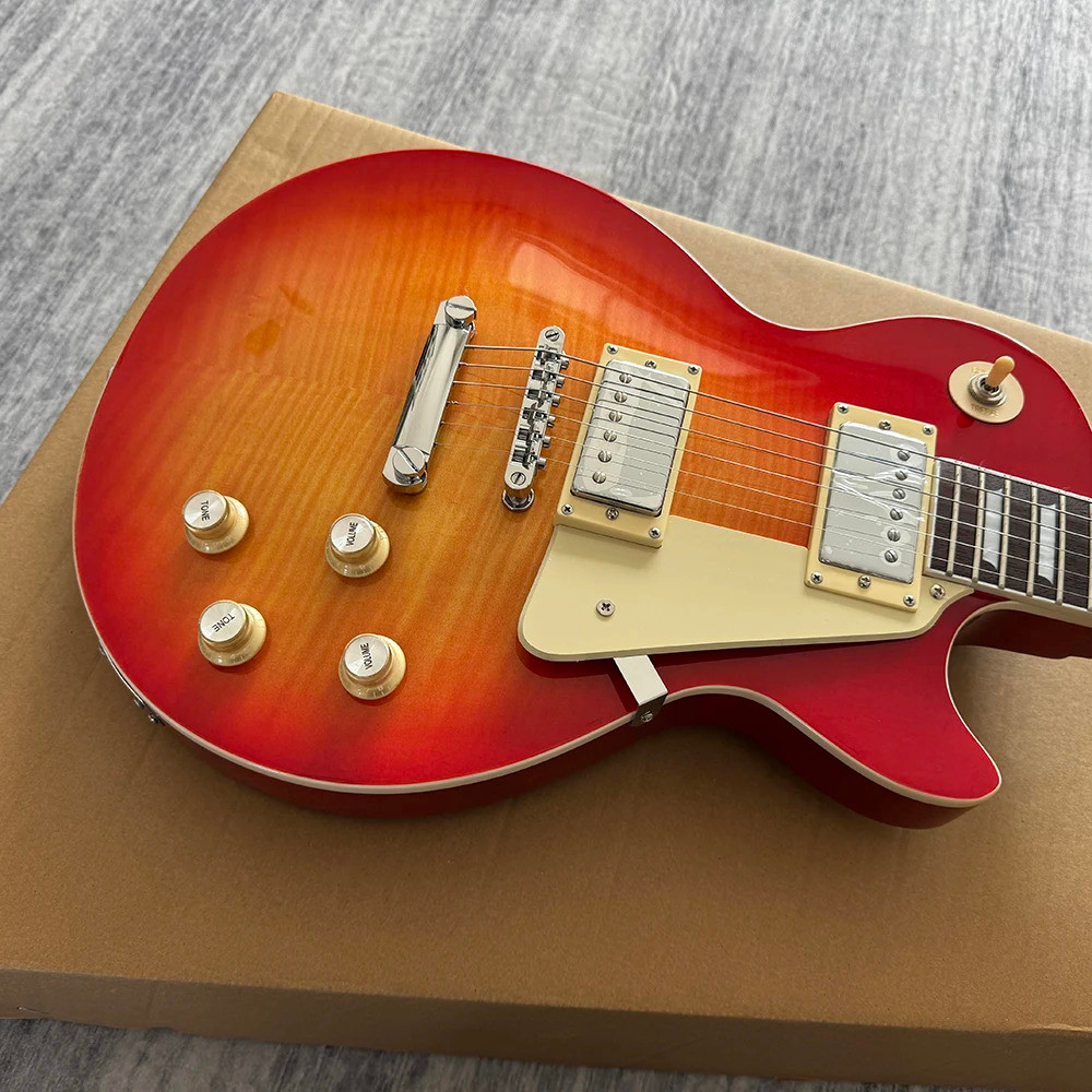 Les Paul Standard Electric Guitar,lp Cherry Sunburst,flamed Maple Top ...