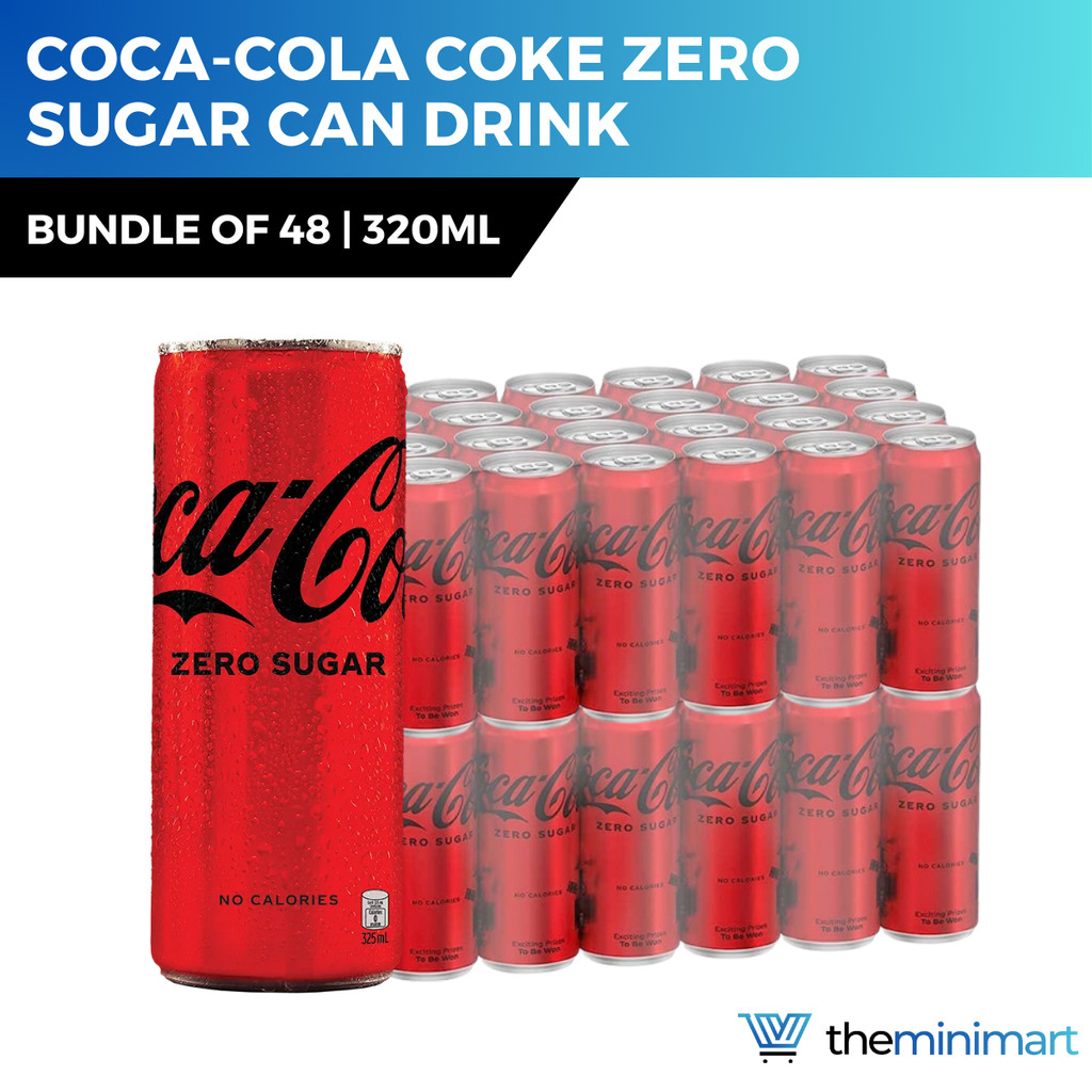 [Bundle of 48] Coca-Cola Coke Zero Sugar 320ml – No Calories ...