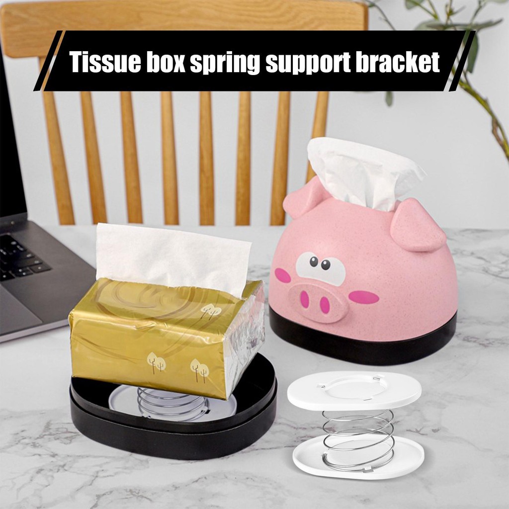 Tissue Box Holder Spring Automatic Lifting Tissue Box Pusher Lifter ...