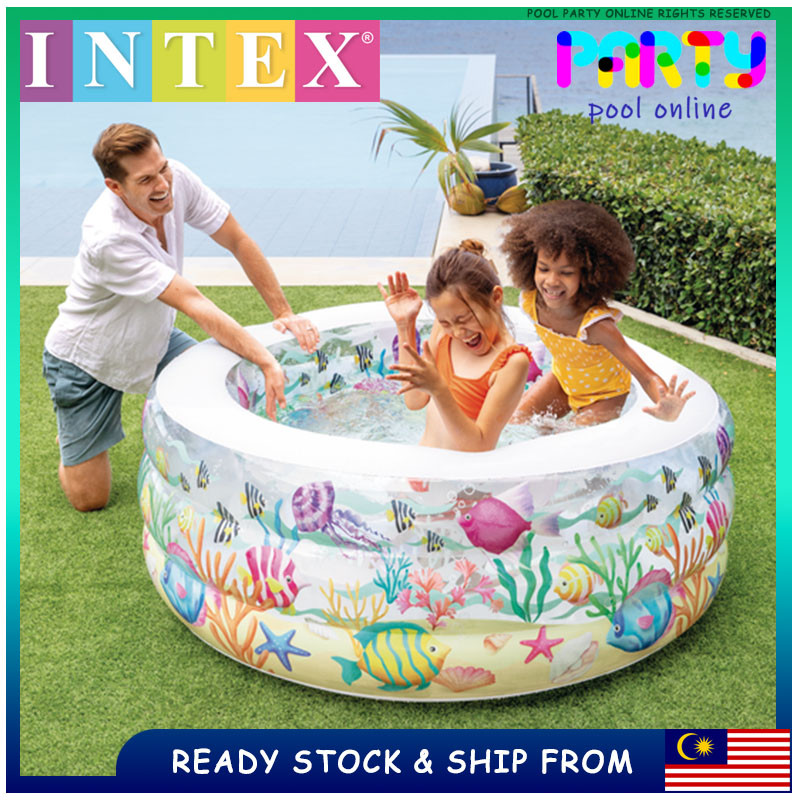 Intex Little Fish Inflatable Kiddie Pool / Rubber Swimming Pool / Spa ...