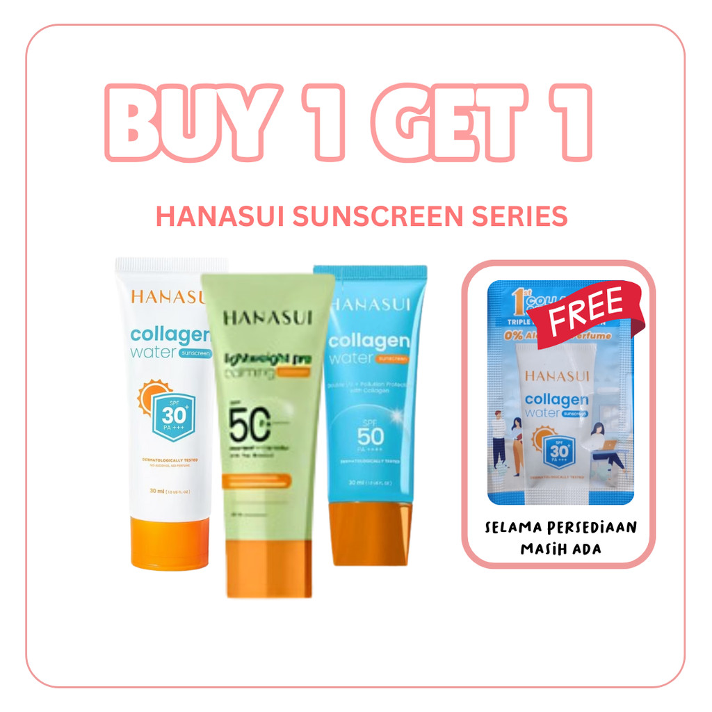 Najmia 2 B1G1 Hanasui Sunscreen Collagen Water Spf 50 Spf 30 l Hanasui ...