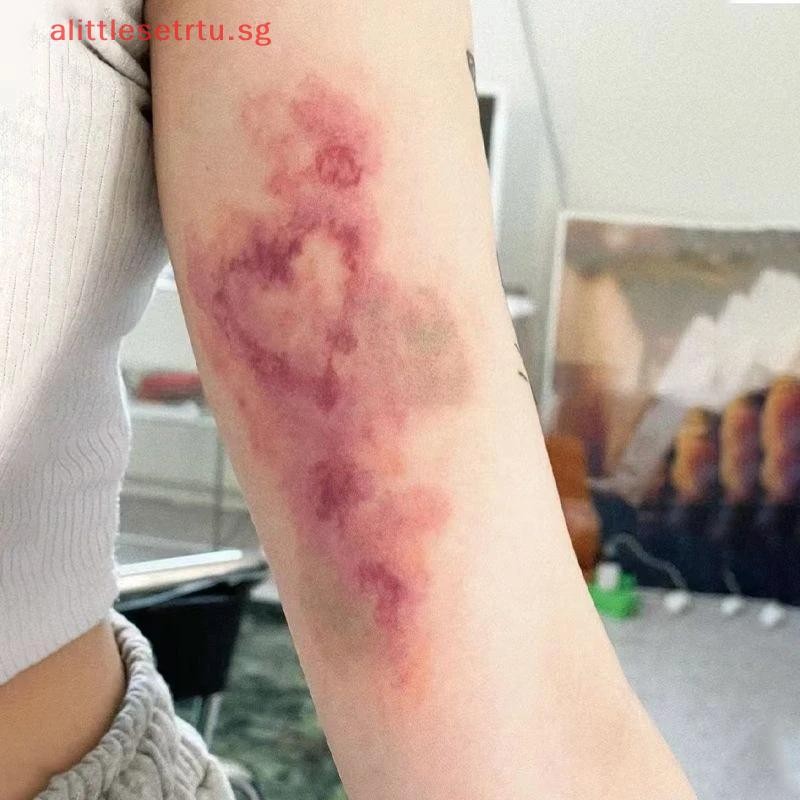 alittlesetrtu 4 Sheets Halloween Wound Bruising Temporary Tattoos ...