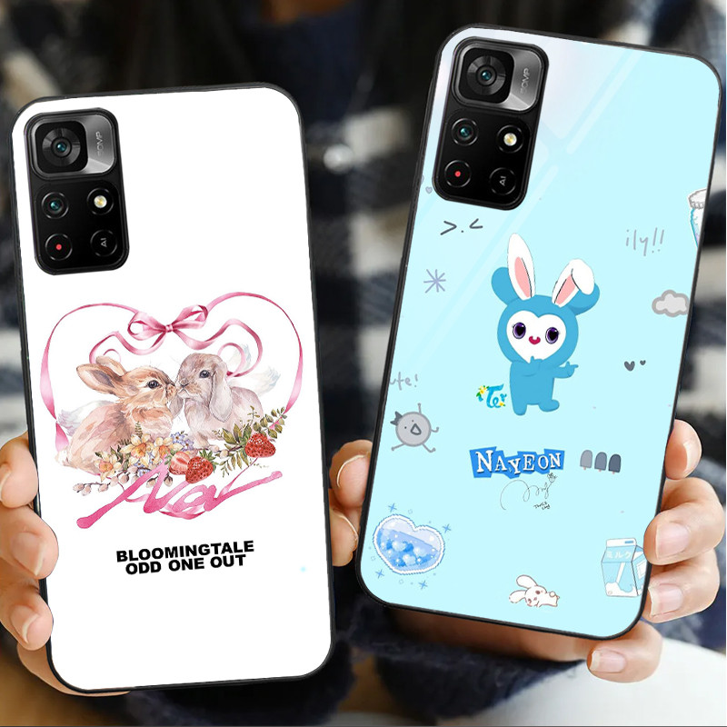 TWICE NAYEON 03 Glass Phone Case For POCO F3 F4 F5 M3 M4 M5 M6 4G X3 X4 ...