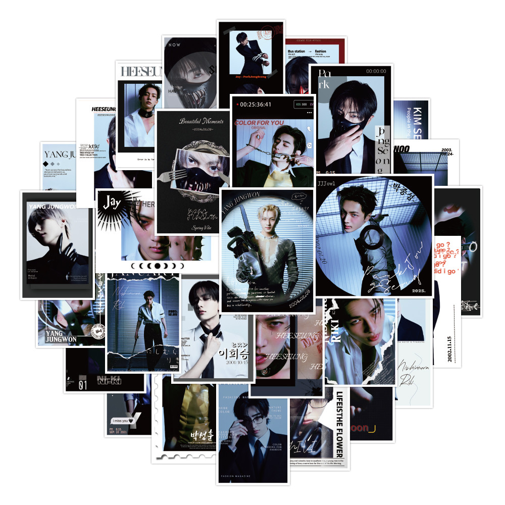 30-Piece K-Pop Enhypen Merch Style C Stickers - DIY Decor Stickers for ...