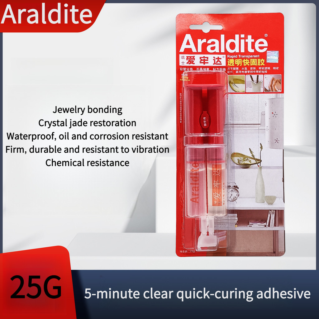 Araldite AB Adhesive Transparent Fast Curing Glue 5-Minute Quick-Drying ...