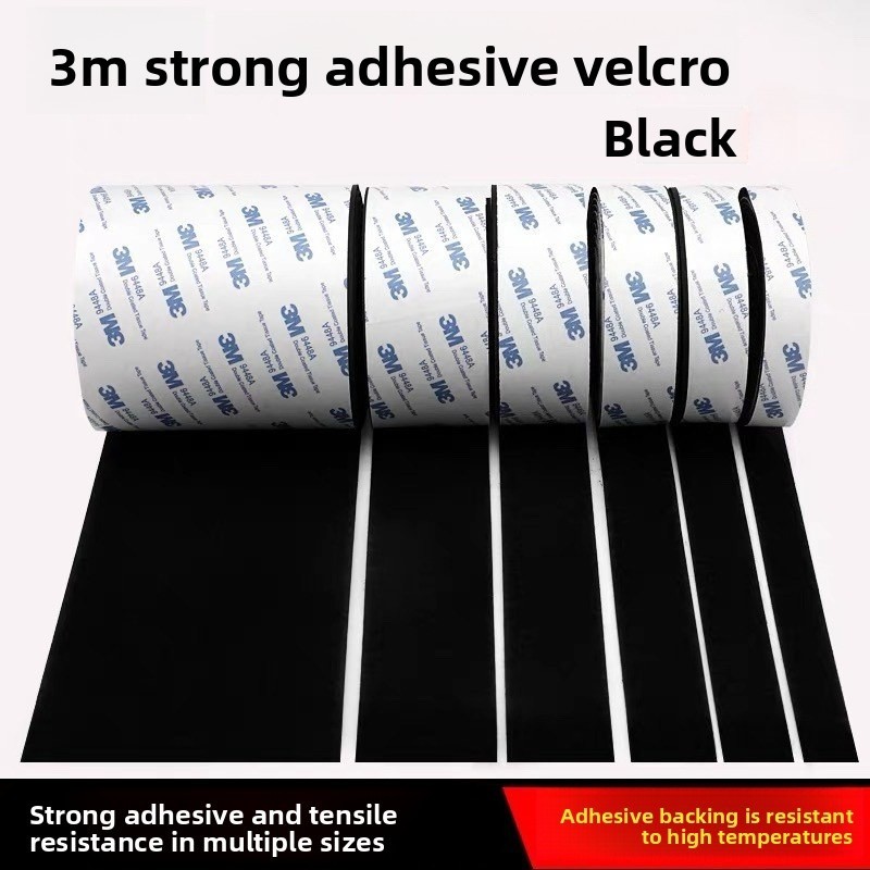 3M double-sided tape black 3m hook + 3m loop high viscosity fixed car ...