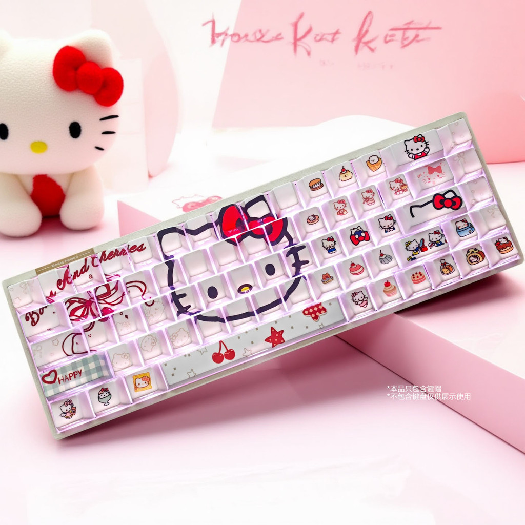 Hellokitty Keycap 87 Original Factory Height wooting Translucent ...