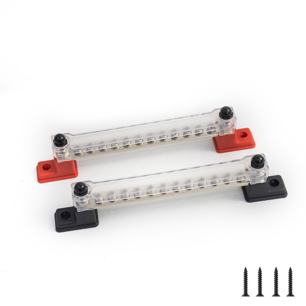 Single Row12Road12-48V Copper Busbar Terminal150A High Current Bus Bar ...