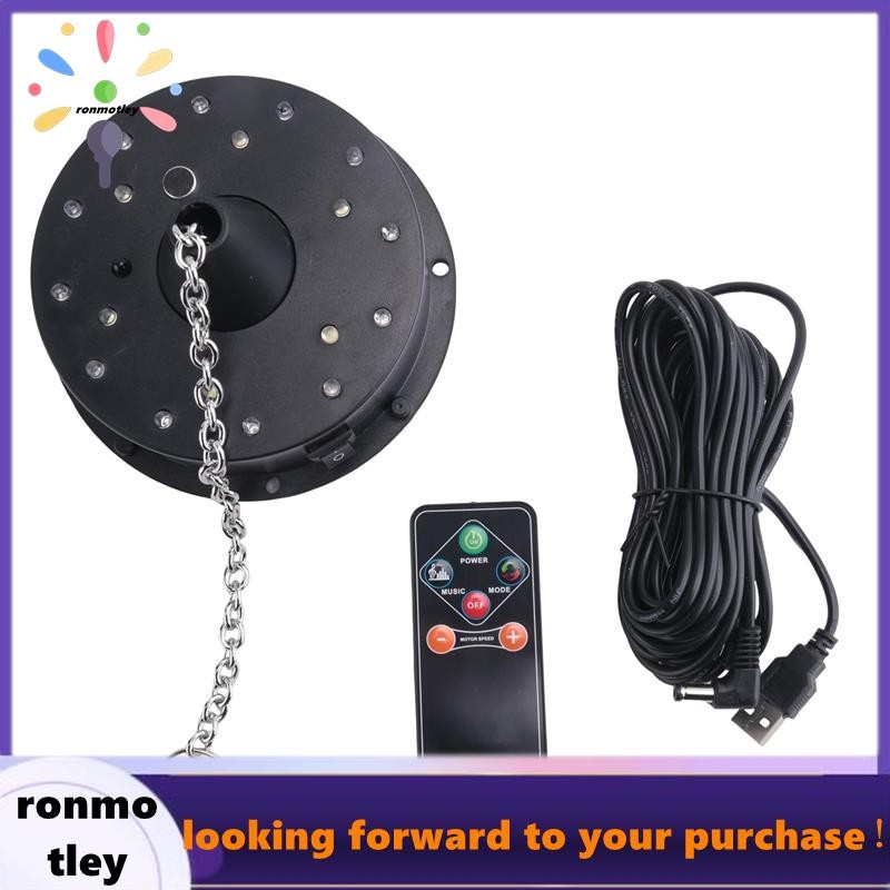 Rotating Disco Ball Motor Lights with Remote,18 LEDs for 12 16 20 ...