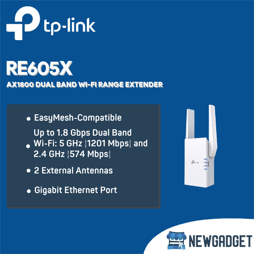 TP-LINK RE605X AX1800 DUAL BAND WI-FI RANGE EXTENDER | Shopee Singapore