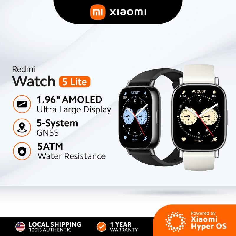 Redmi Watch 5 Lite | Ultra Large AMOLED Display | In-Build GPS | 18 ...