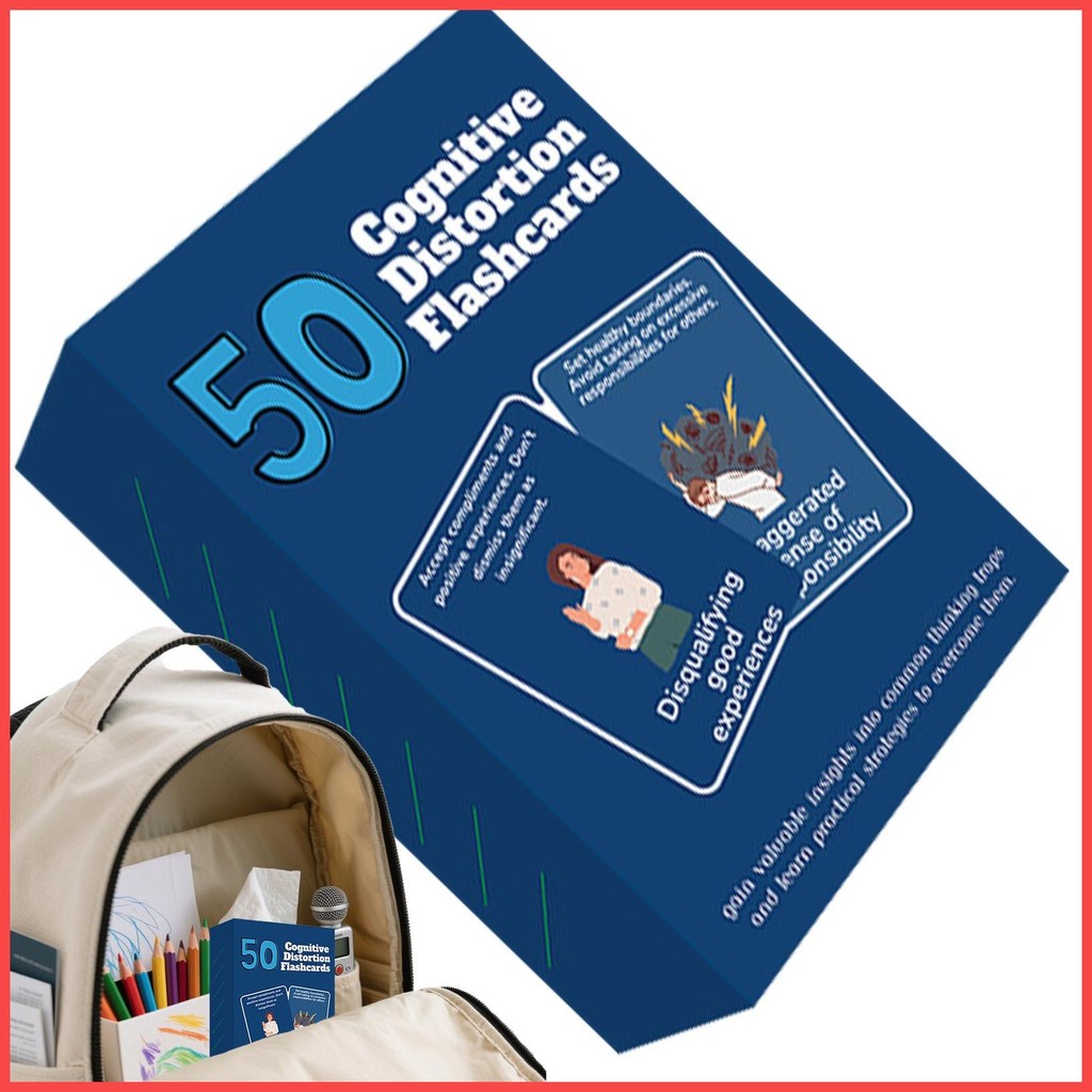 DBT Skills Card Cognitive Distortions DBT Affirmations Card 50-Sheet ...